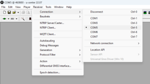 Firmware update of the U-blox receiver
